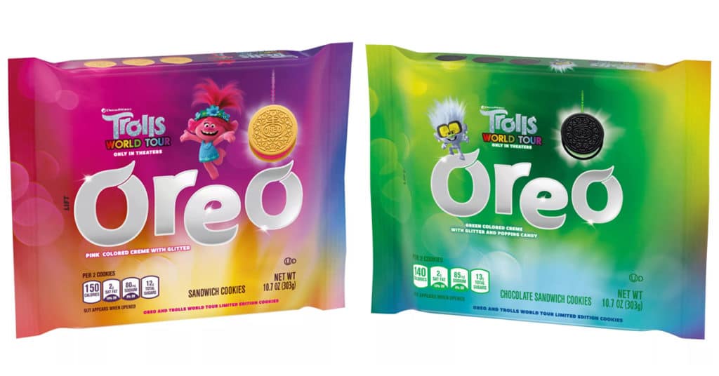 These Trolls World Tour Oreo cookies are stuffed with glittery crème ...
