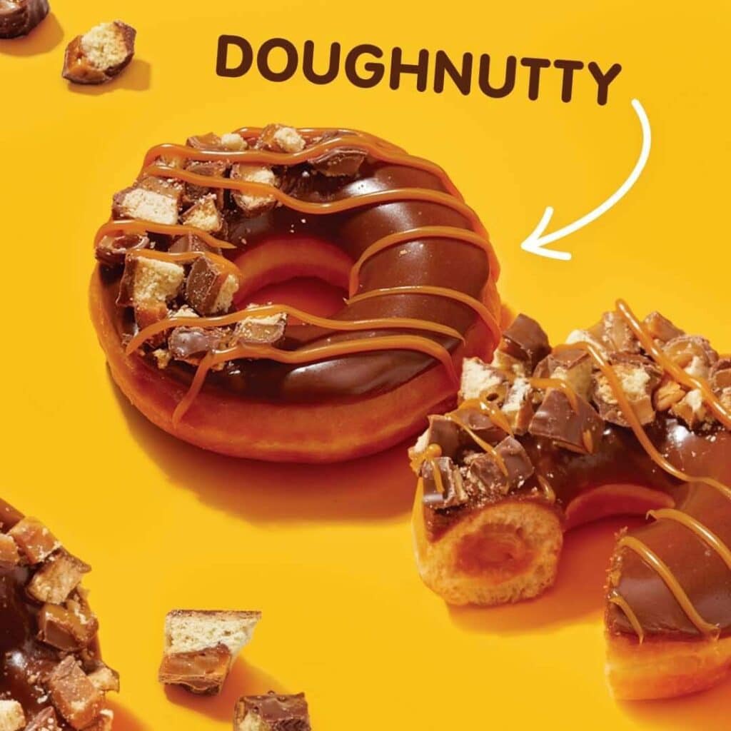 Krispy Kreme teams up with Twix for three caramelly doughnuts
