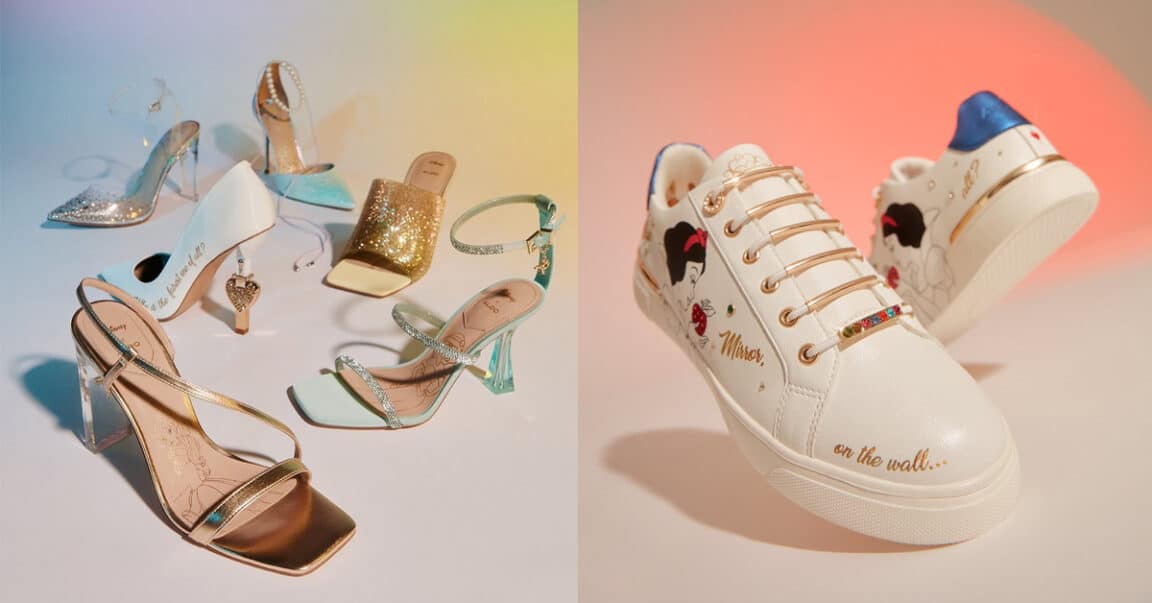 Disney x Aldo high heel shoes and low top sneakers are fit for a royalty