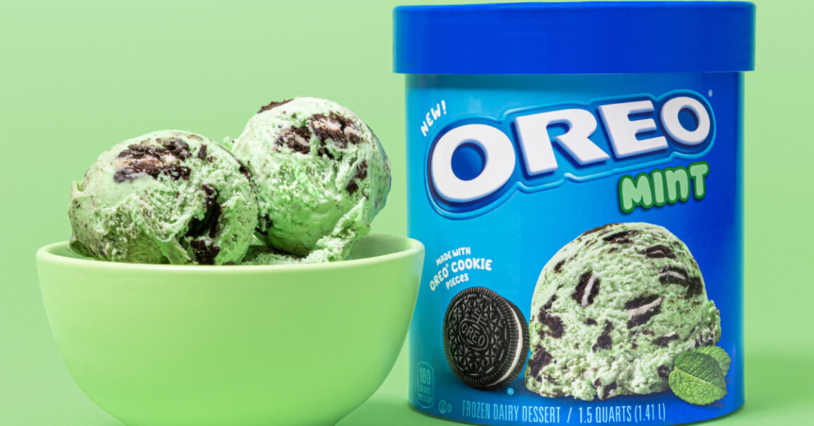 Oreo Frozen Treats now offers mint-flavored ice cream