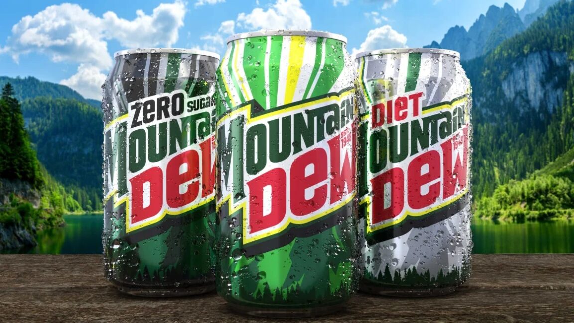 Mountain Dew Brings Back the Mountain to its Logo - GEEKSPIN